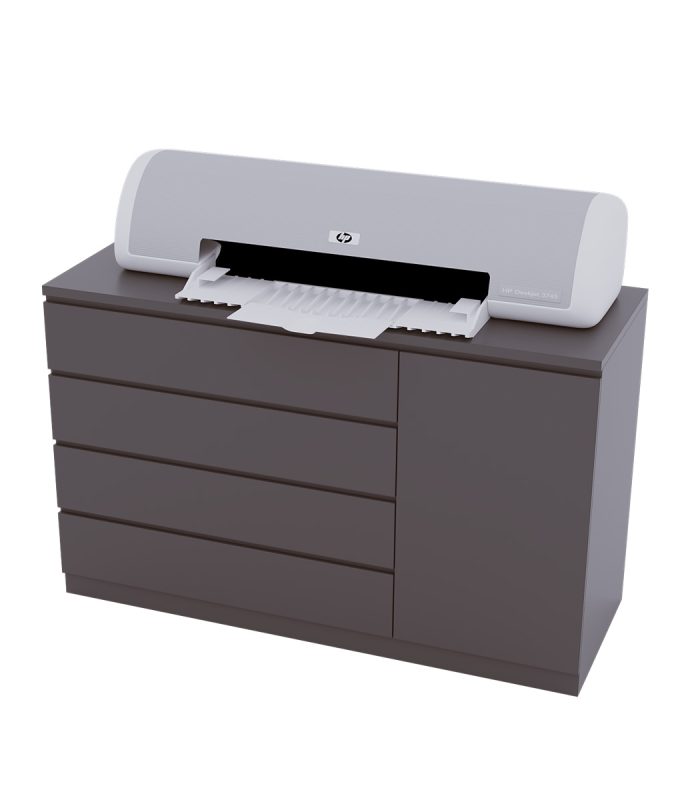 PRINTER TABLE WITH STORAGE 1500mm x 900mm x 750mm - Lemodulor